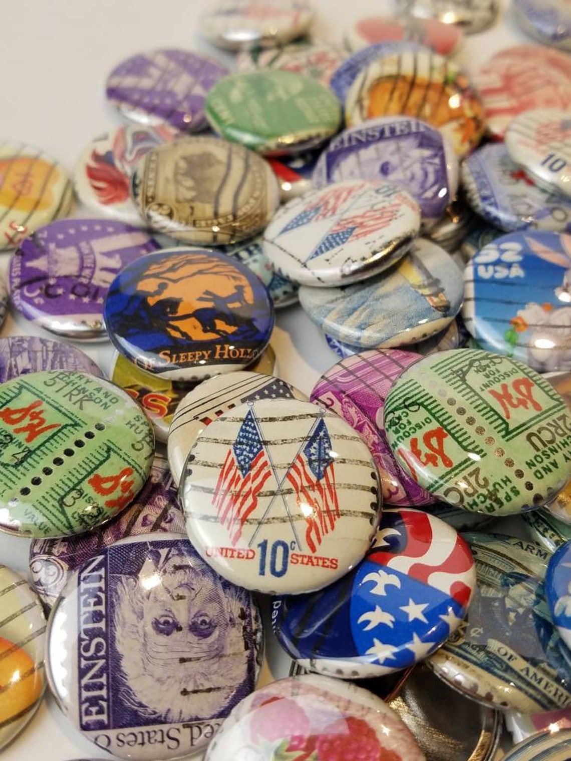 Vintage Paper 1 Pinback Buttons Pins Vintage Stamps - Etsy