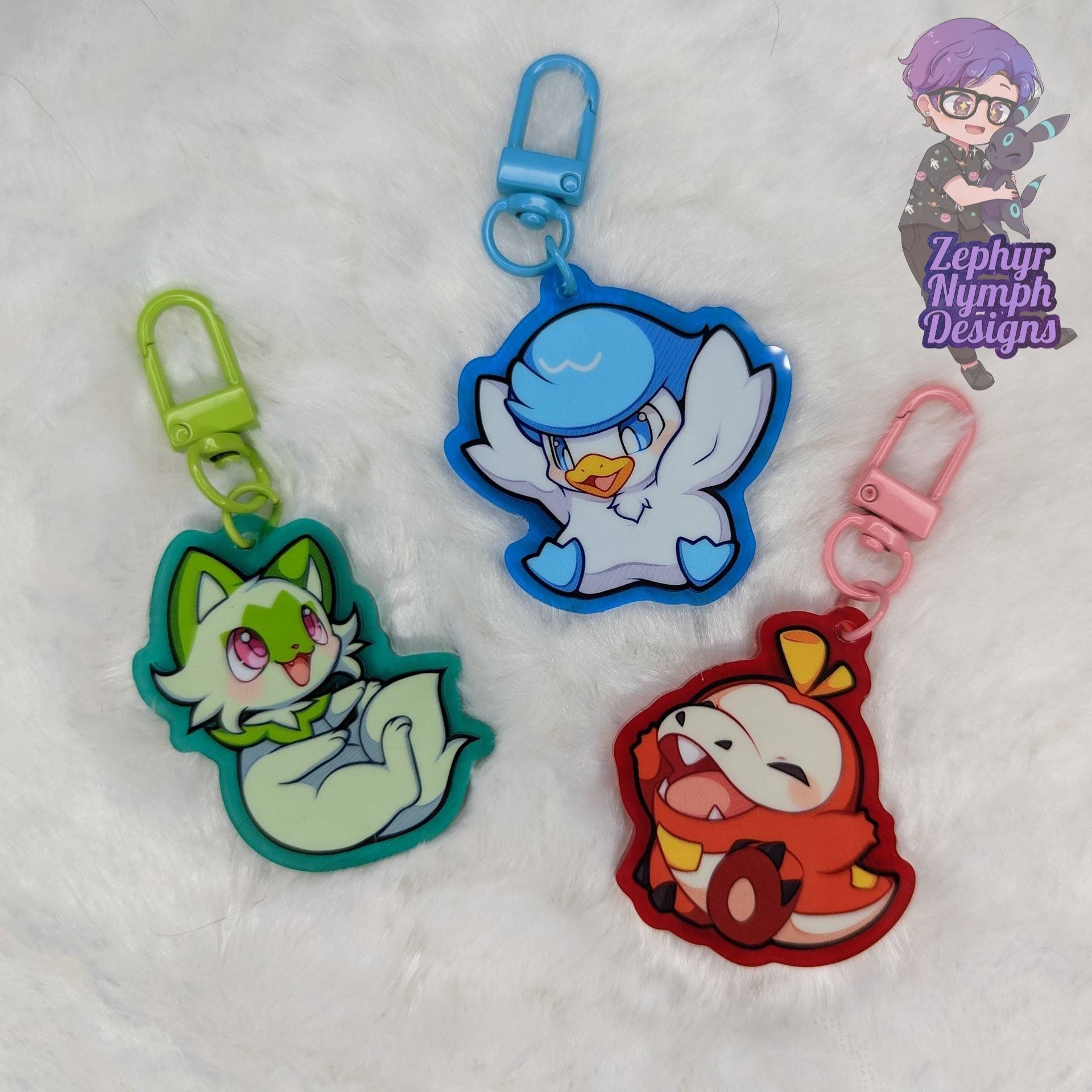 Pokemon Starter Keychain Gen 9 - Etsy