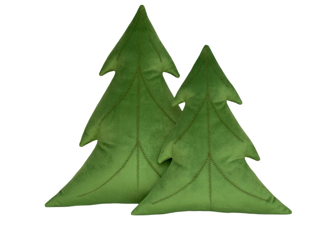 Pine Tree Shaped Cushion Christmas Tree Pillow Apple Green - Etsy