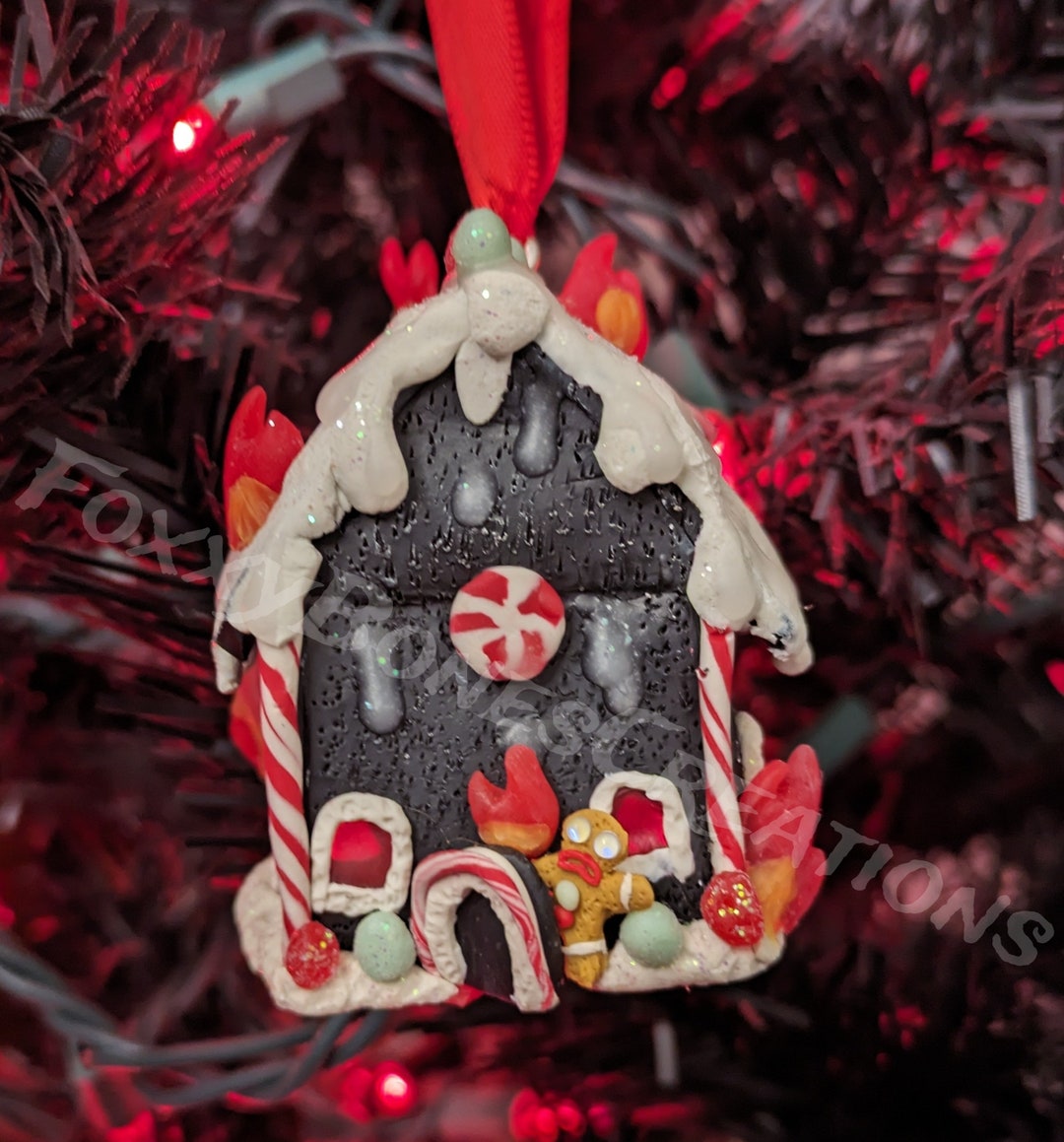 Burnt Gingerbread House Ornament - Etsy