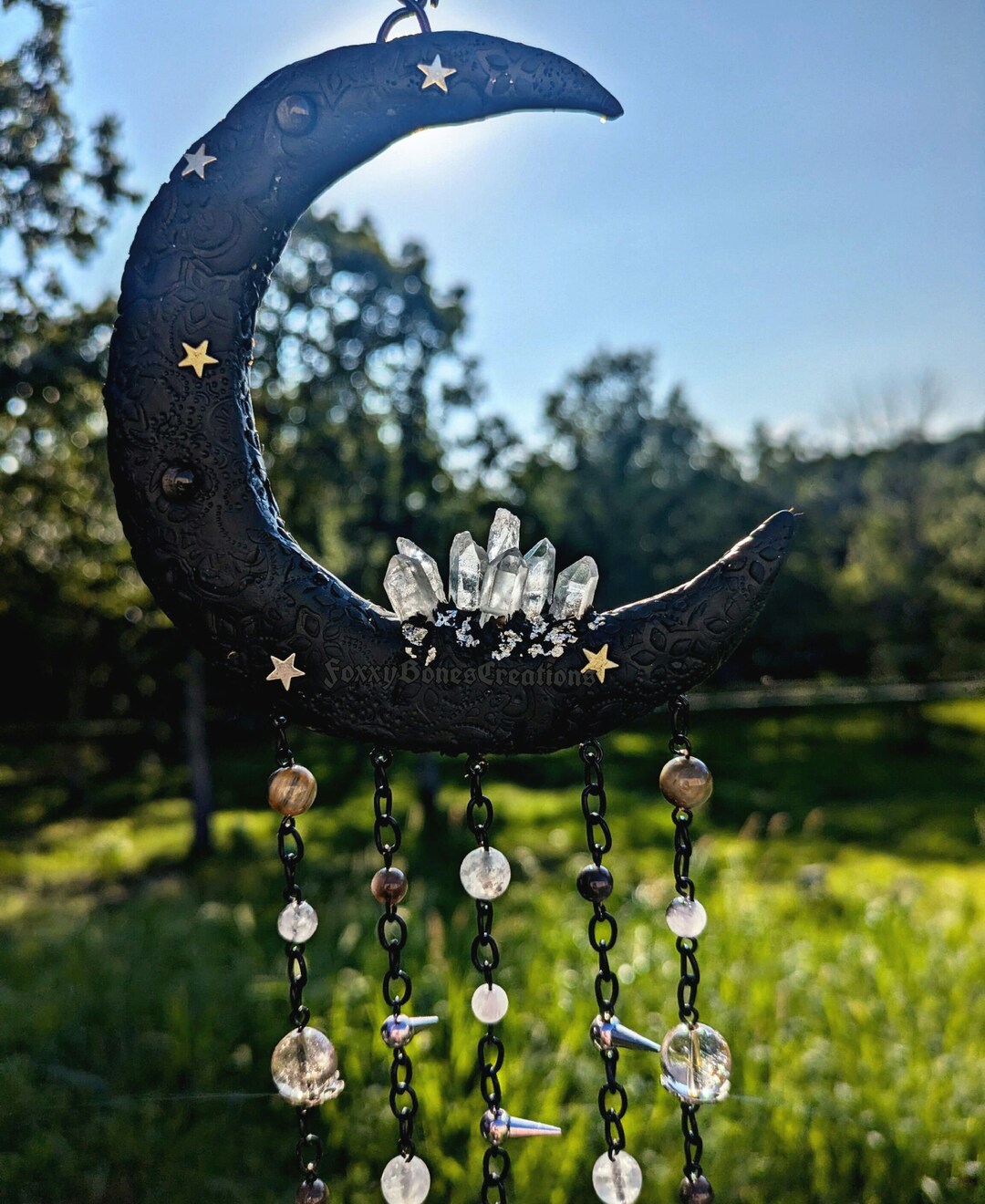 Golden Shadows Moon Wall Hanging Decor - Etsy