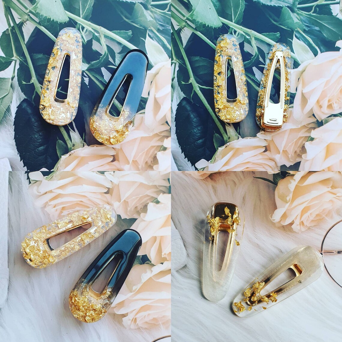 Set of 2 Resin Hair Clipcolourful Hairclips Custom Clips - Etsy UK