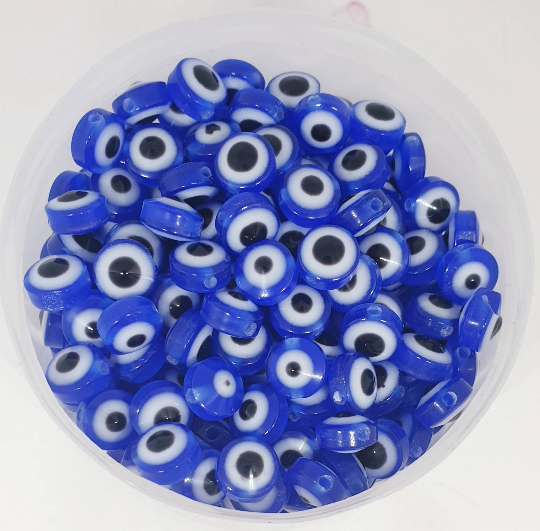 100 Resin Evil Eye mixed beads 8mm Jewellery Making Random | Etsy