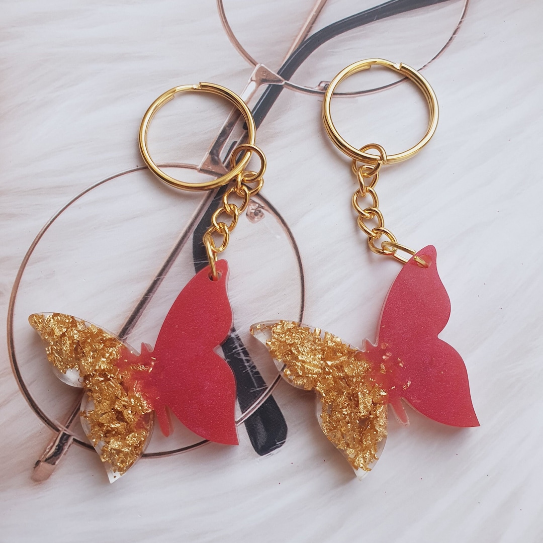 Handmade Resin Butterfly,keyring Gift, Gifts Ideas, Women Accessories ...