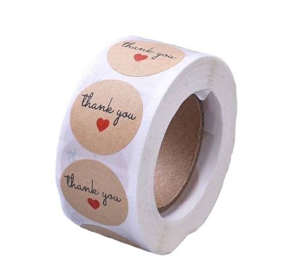 Thank You Stickers Labels Stickers Round Stickers Thank You | Etsy UK