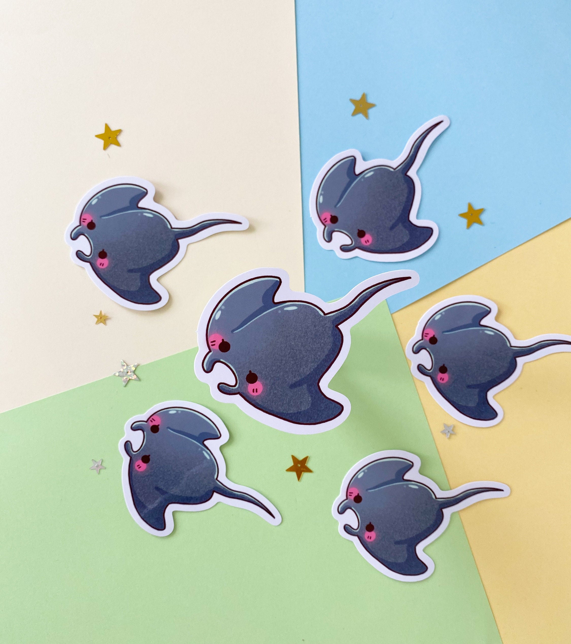 MANTA RAY Die Cut Sticker // Fish Fish Sticker Sting Ray - Etsy