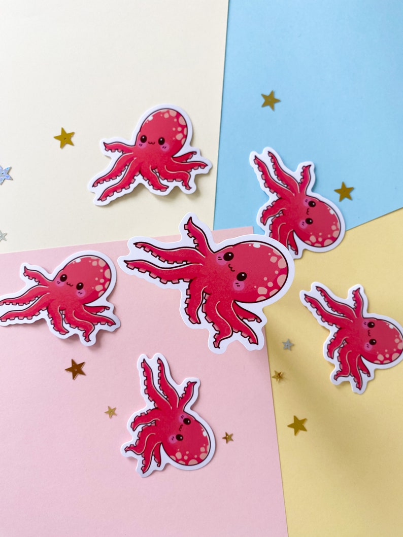 TAKO Die Cut Sticker // Fish Fish Sticker He'e Octopus - Etsy
