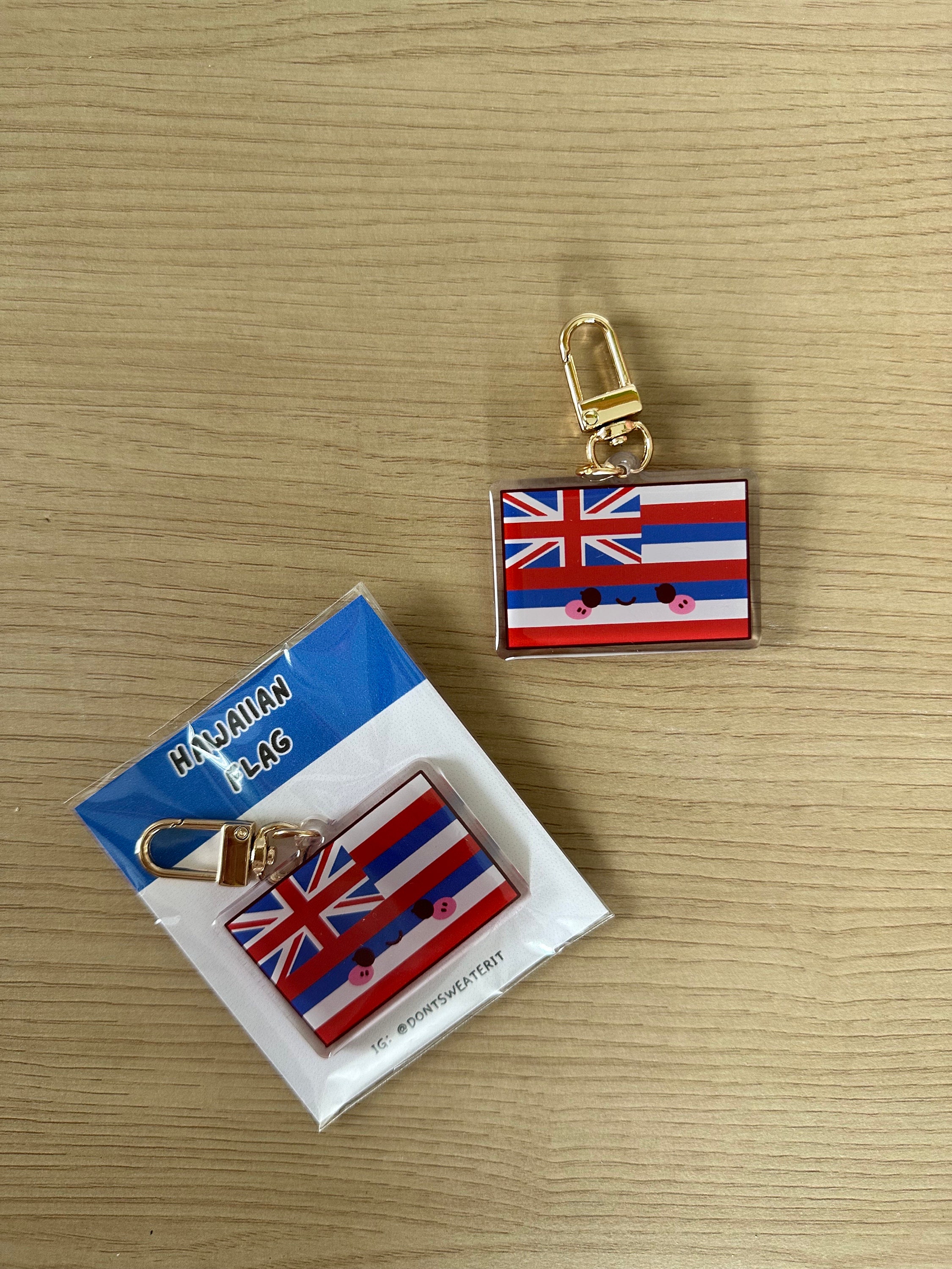 HAWAIIAN FLAG Keychain // Hawaii, Island Life, Tropical Vibes, Native ...
