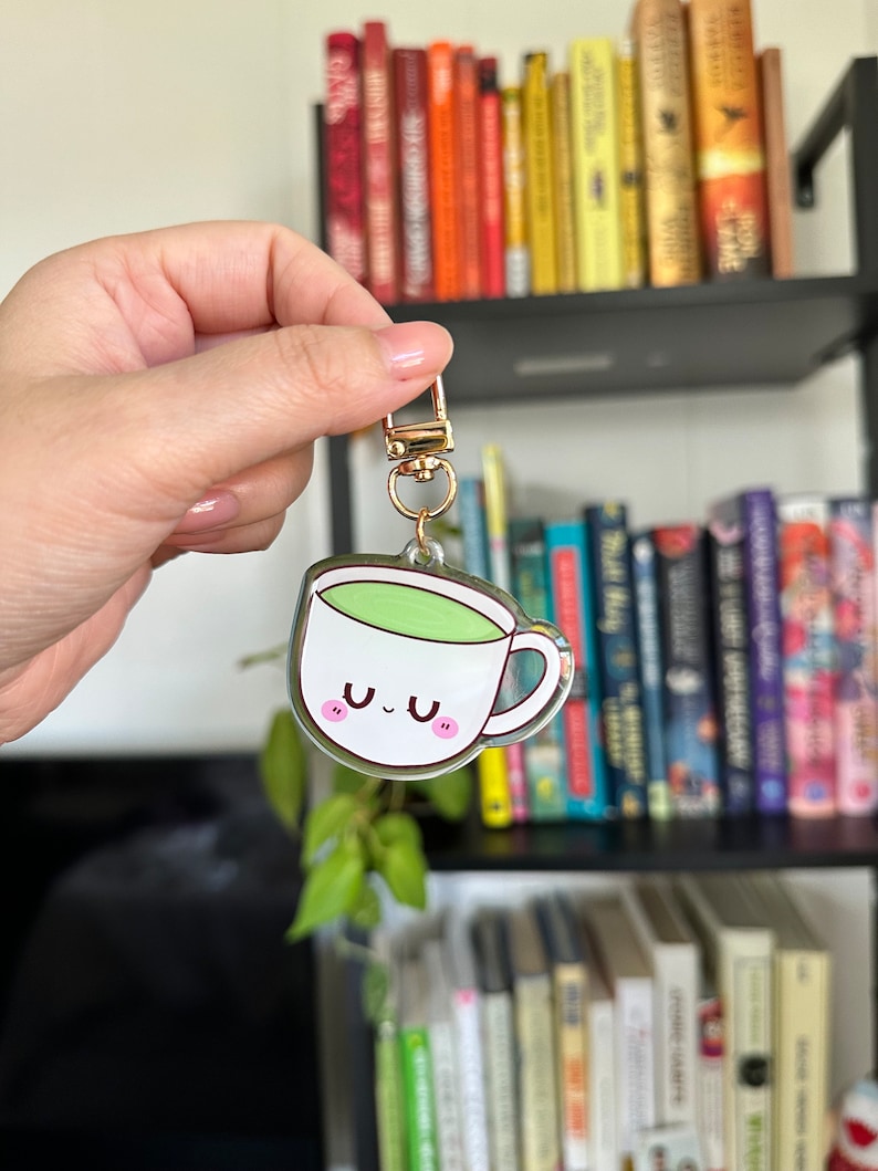 MATCHA Keychain // Green Tea, Kawaii Matcha, Tea Lover, Zen Vibes, Cozy ...