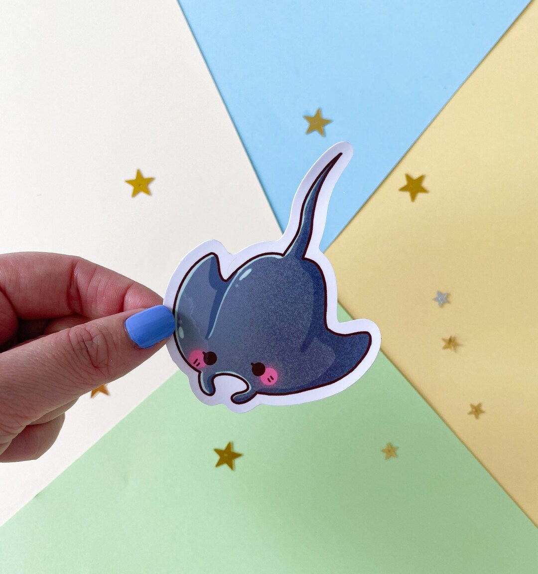 MANTA RAY Die Cut Sticker // Fish, Fish Sticker, Sting Ray, Hawaiian ...