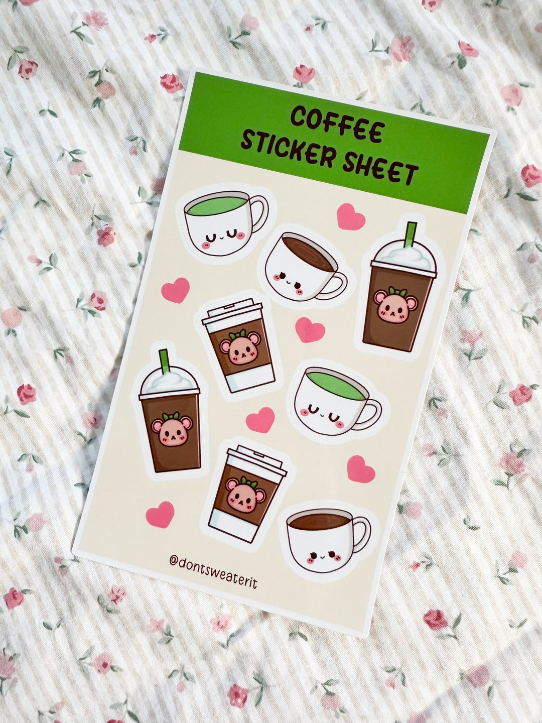 COFFEE Sticker Sheet // Coffee Lover Matcha Lover Cozy - Etsy
