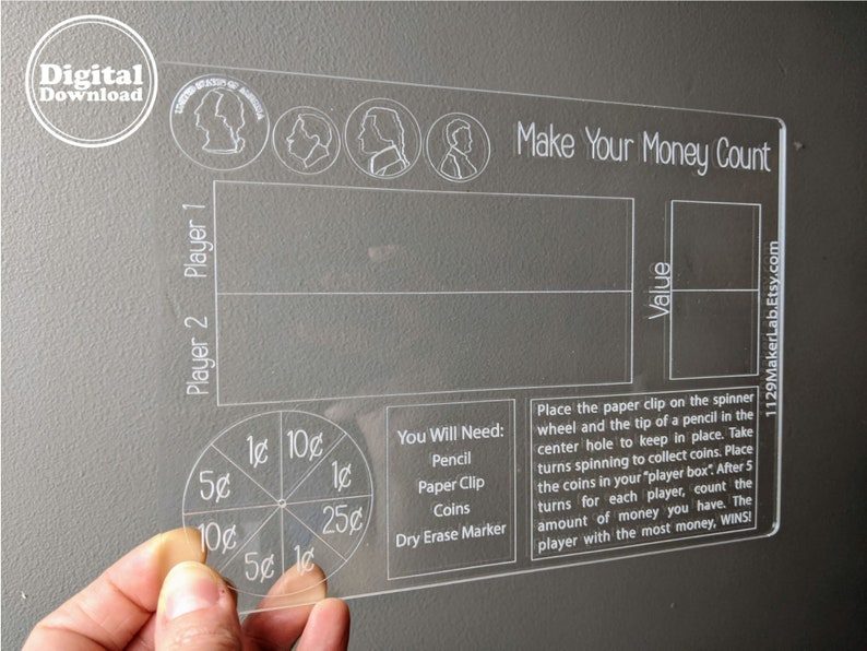Make Your Money Count, Digital Download, Laser File, Counting Money ...