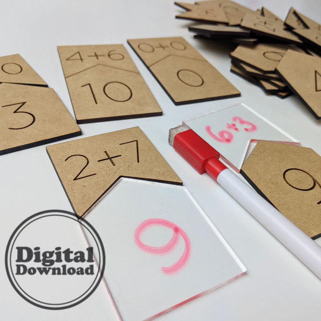 Sum to 10 Flashcards Digital File, Laser File, Ai and SVG - Etsy