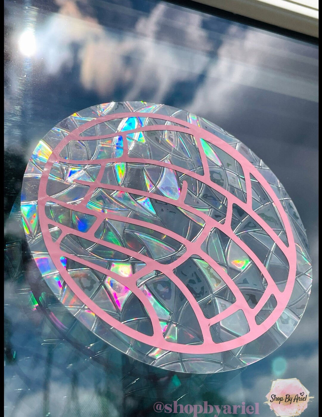 Concha Suncatcher Sticker, Rainbow Window Sticker, Window Decal ...