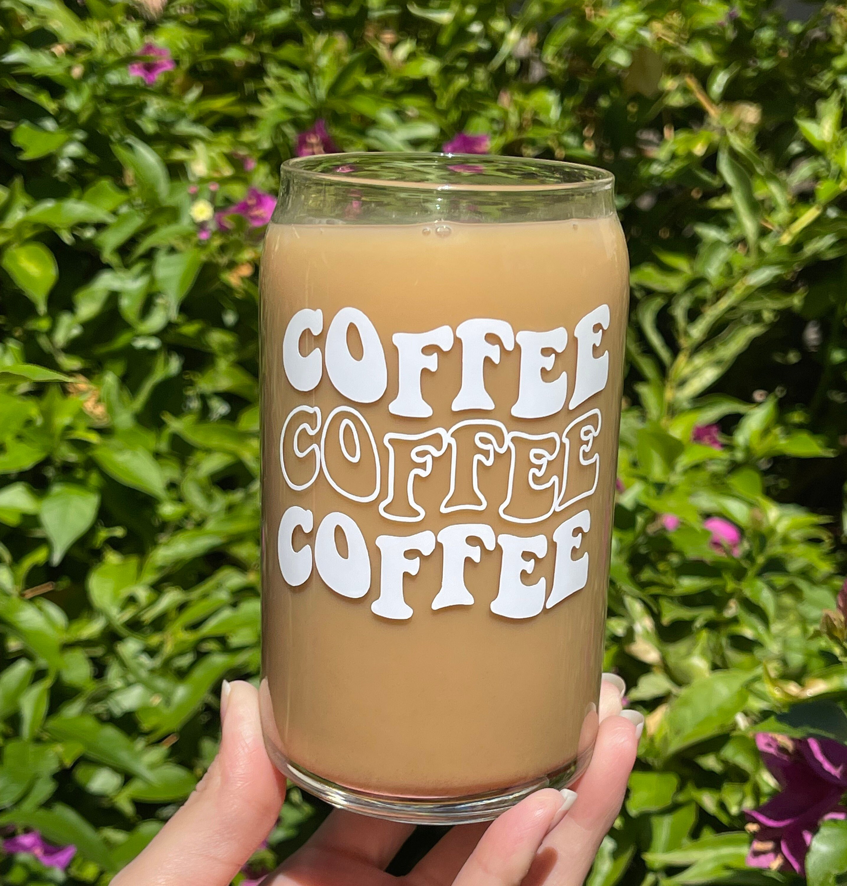 Coffee Coffee Coffee Glass Can Glass Can beer Can Glass - Etsy