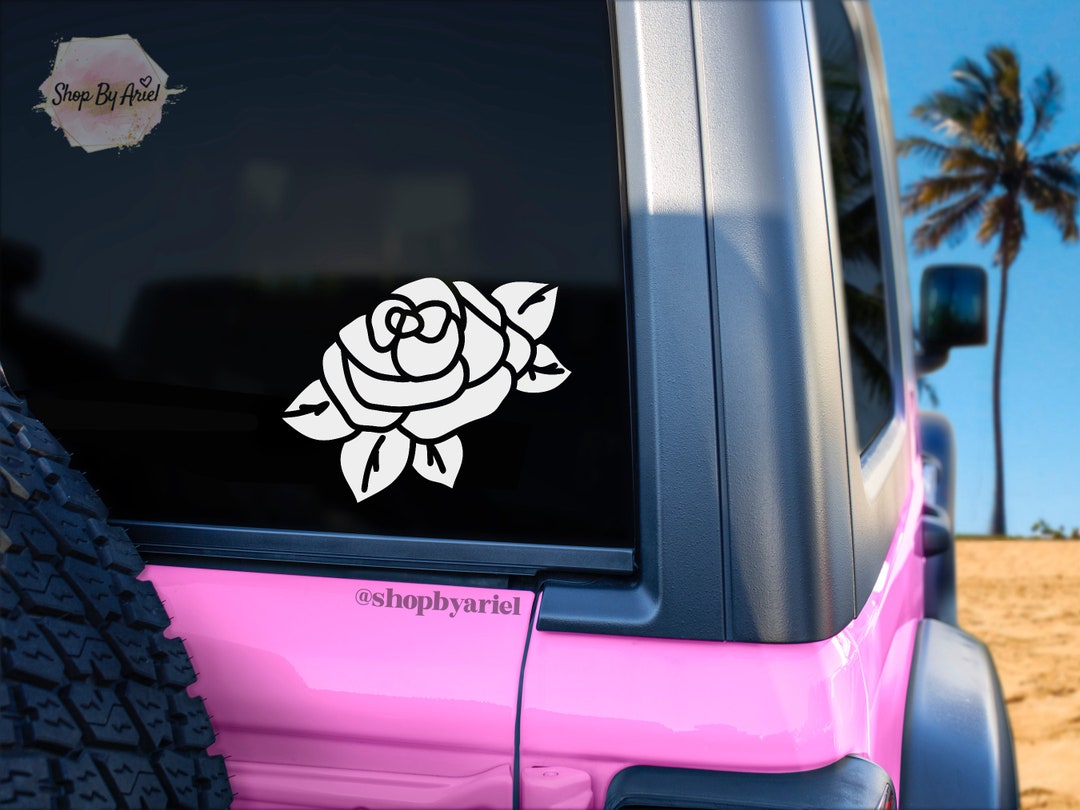 Rose Decal, Car Decal, Gift, Flower Sticker,car Decal for Women,decal ...