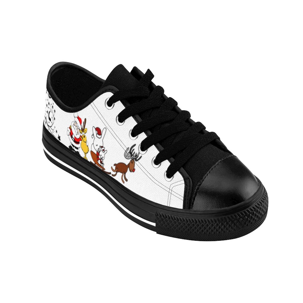 Christmas Sneakers Womens Reindeer Tennis Shoes Teen Girl Santa Shoes ...
