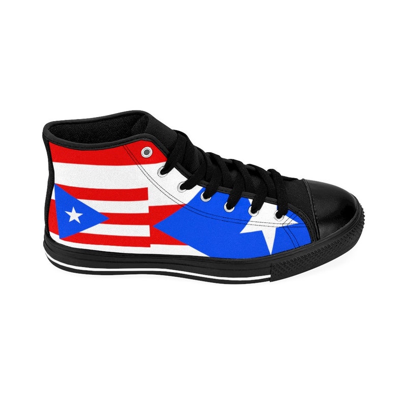 Puerto Rico Flag Sneakers High Tops Mens Puerto Rico Shoes | Etsy