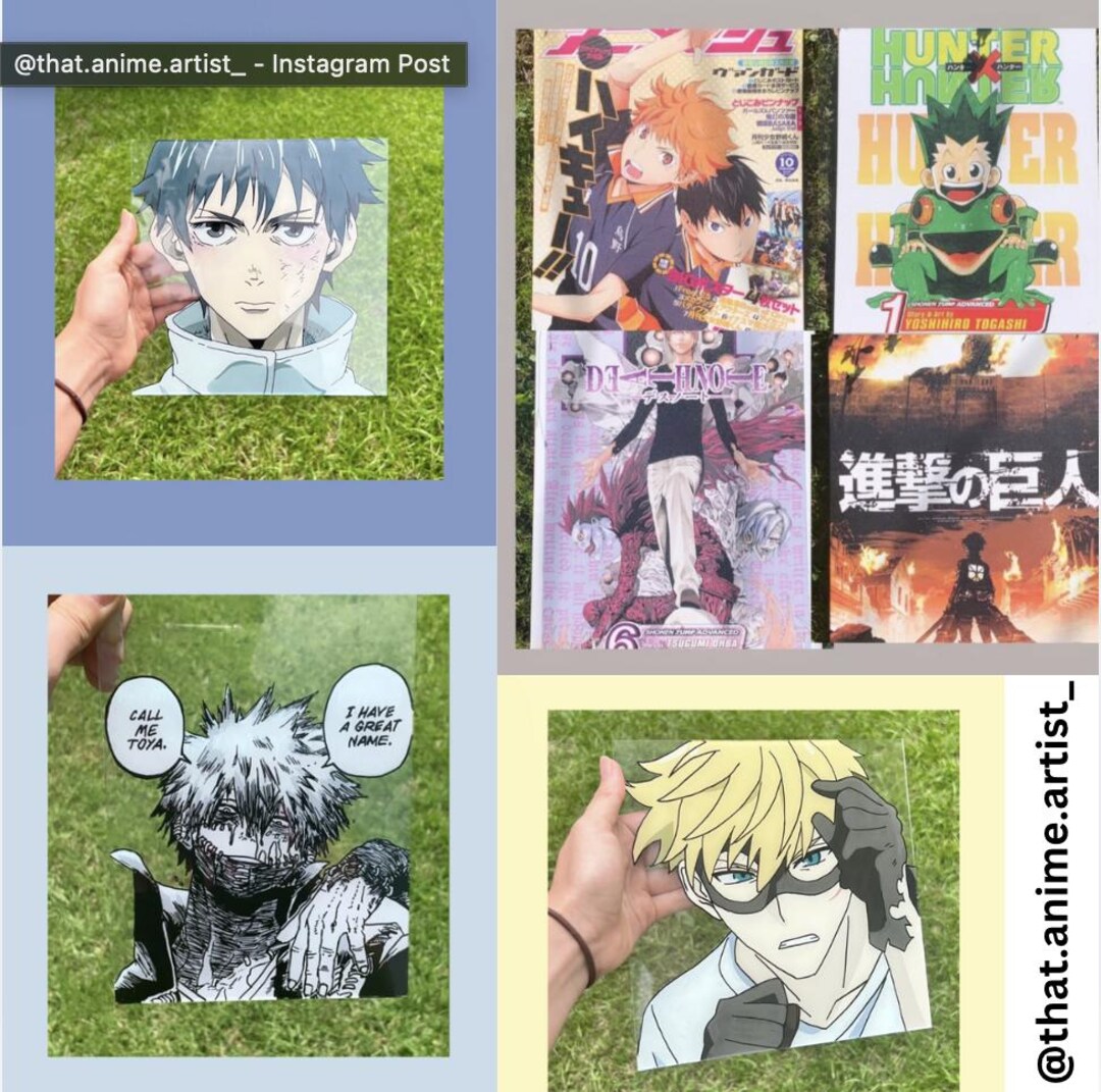 Pre-made Anime Designs on Glass - Etsy
