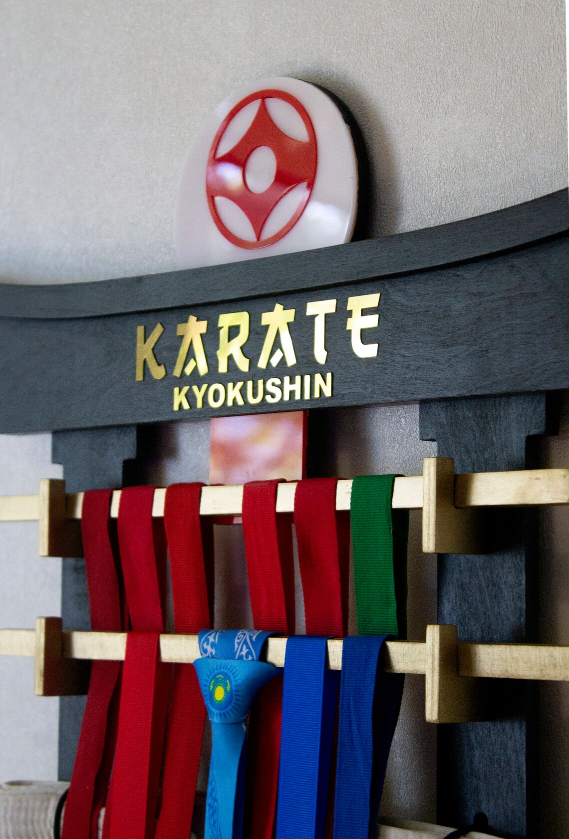 Medal Holder Belt Holder Shelf Karate Kyokushin Judo Shotokan Kudo ...