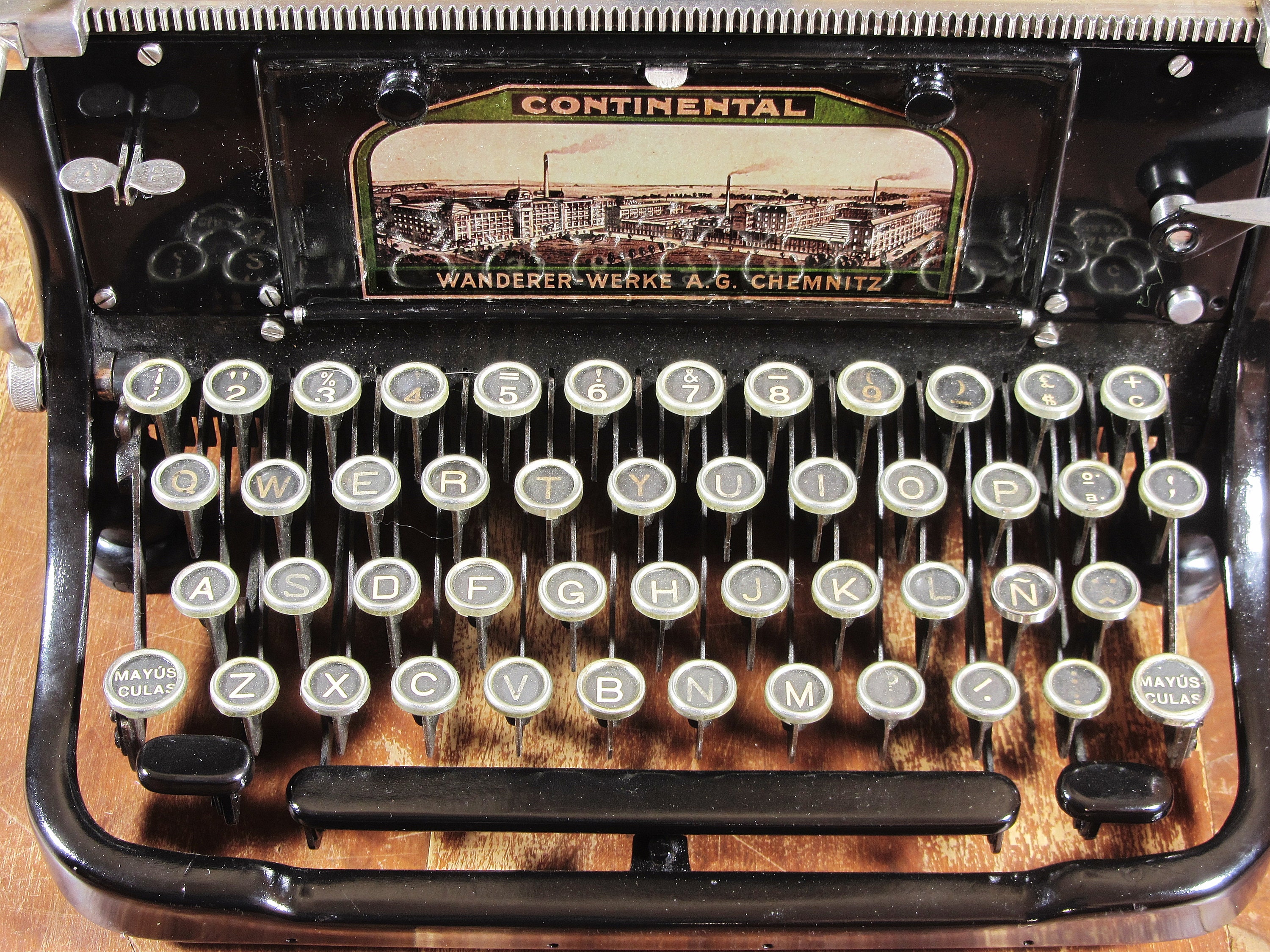 SALE Vintage CONTINENTAL Typewriter, From 1921, 103 Years Old. Made in ...