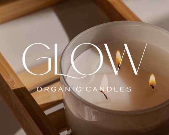 Candle Logo Modern Minimal Logo Design Premade Logo - Etsy