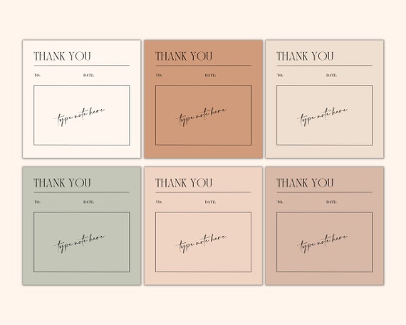Editable Thank You Note Template Printable Thank You Post | Etsy