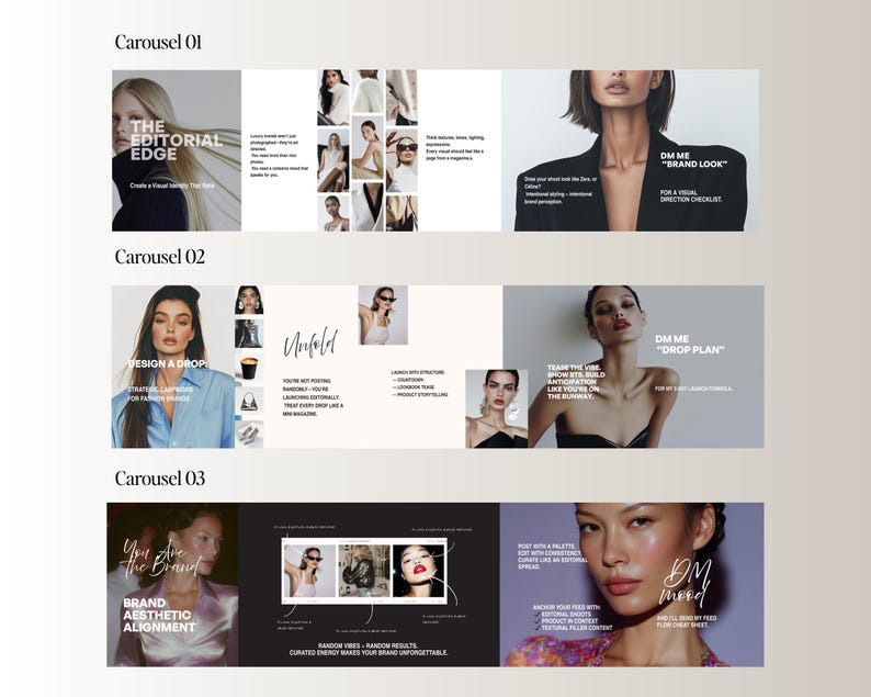 Instagram Carousel Templates, Seamless Carousels, Modern Socials for ...