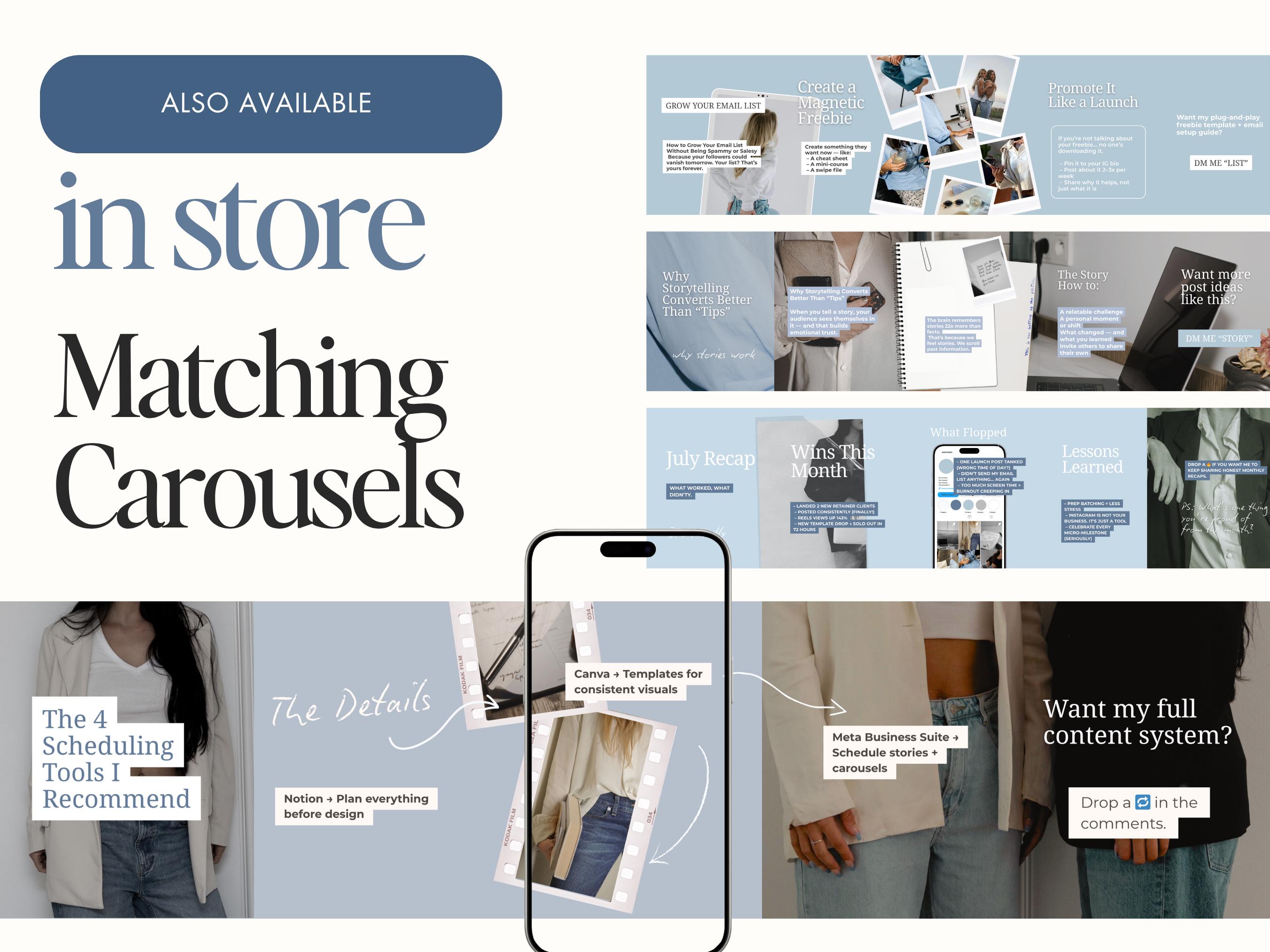 Showit Canvas Add on Template, Blue Website Section Design, Editable ...