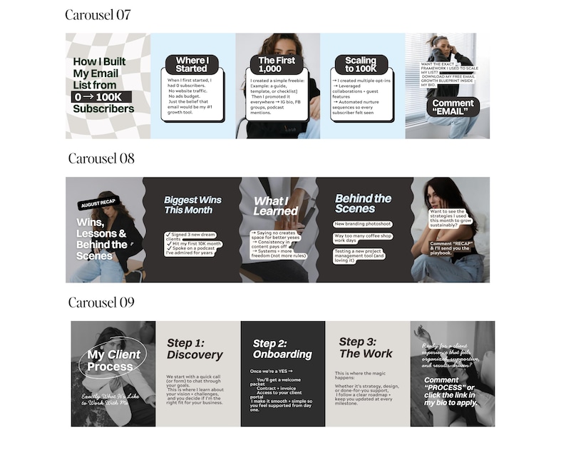Storytelling Instagram Carousel Templates – Canva Pack for Business ...