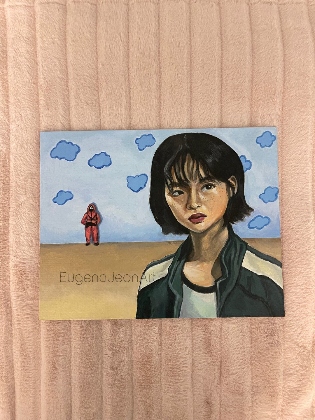 Squid Game Kang Sae Byeok Acrylic Portrait Painting 11'x14' - Etsy