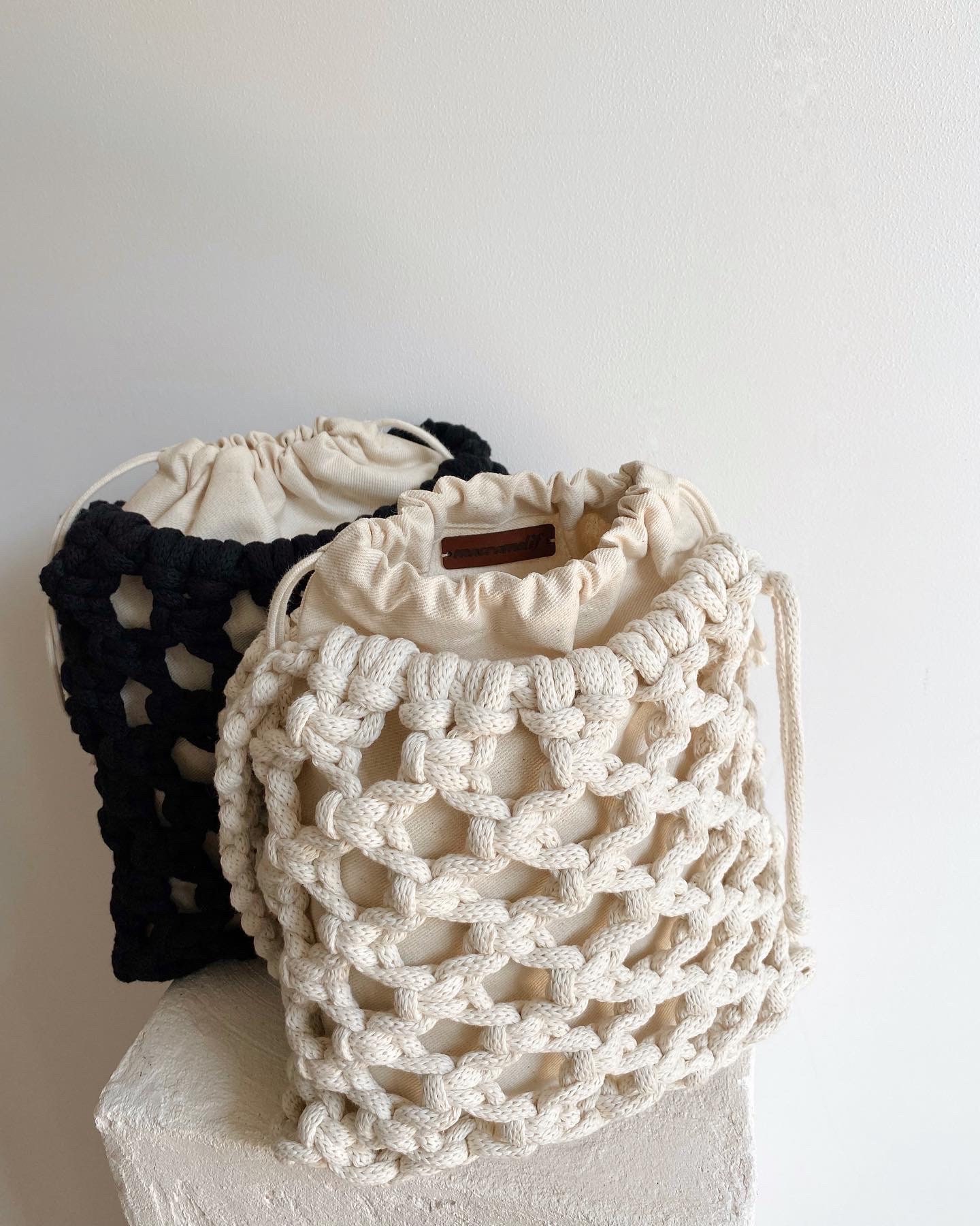 Macrame Net Bag Macrame Tote Bag - Etsy
