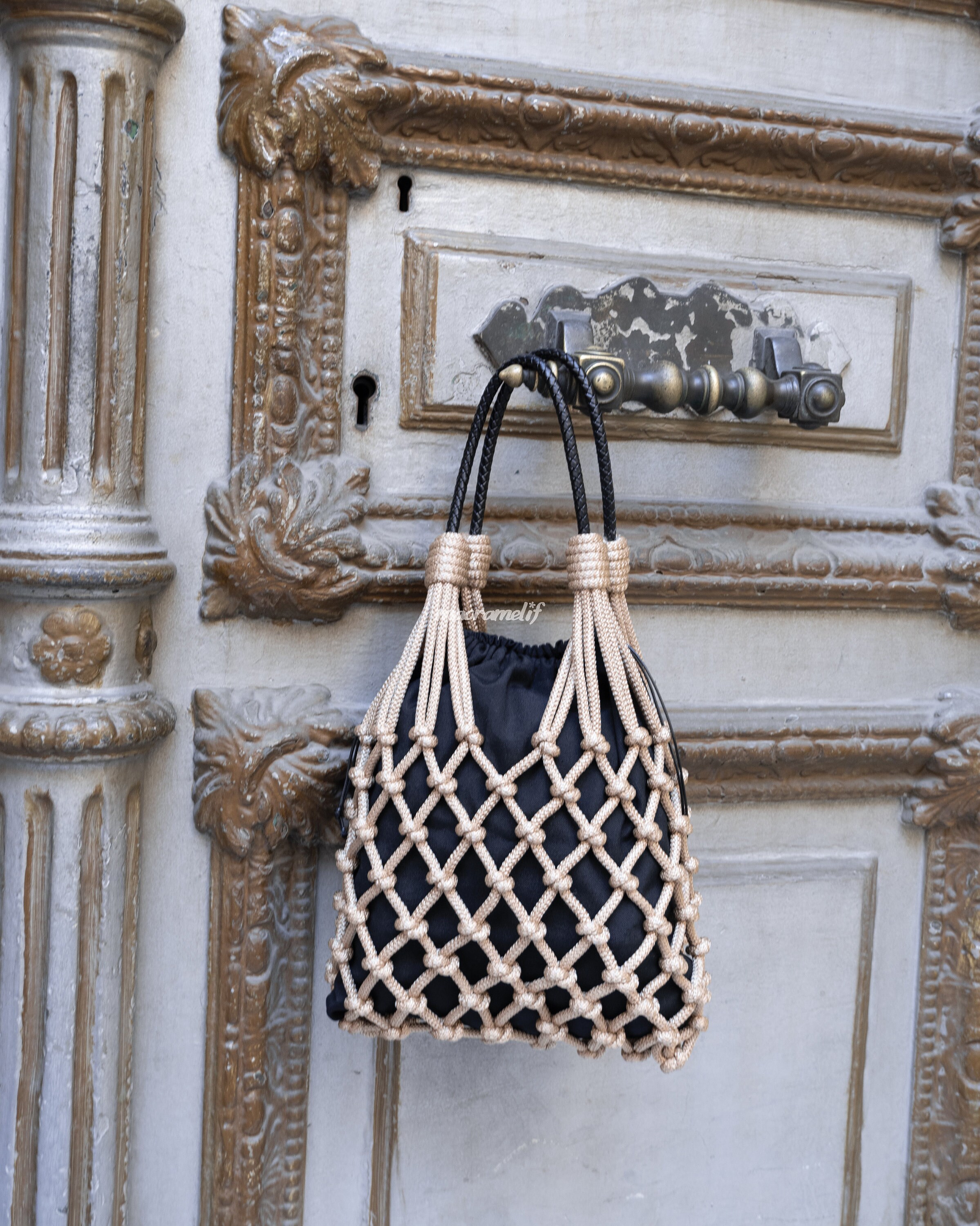 Macrame Fishnet Cord Mesh Bag Prada Model Macrame Luxury Bag - Etsy