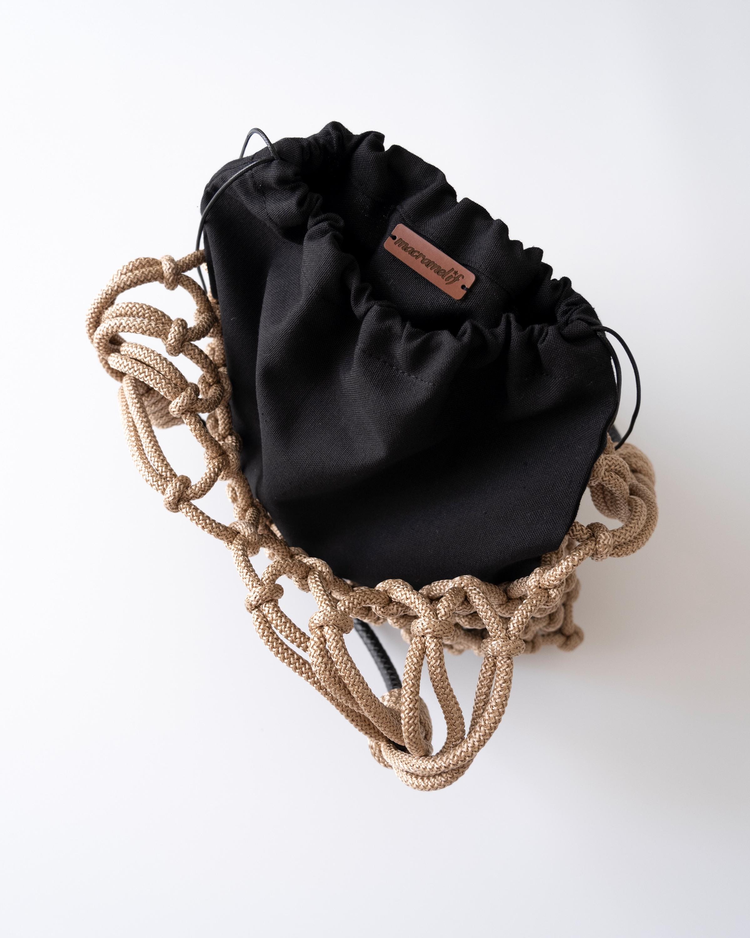 Macrame Fishnet Cord Mesh Bag | Prada Model | Macrame Luxury Bag - Etsy