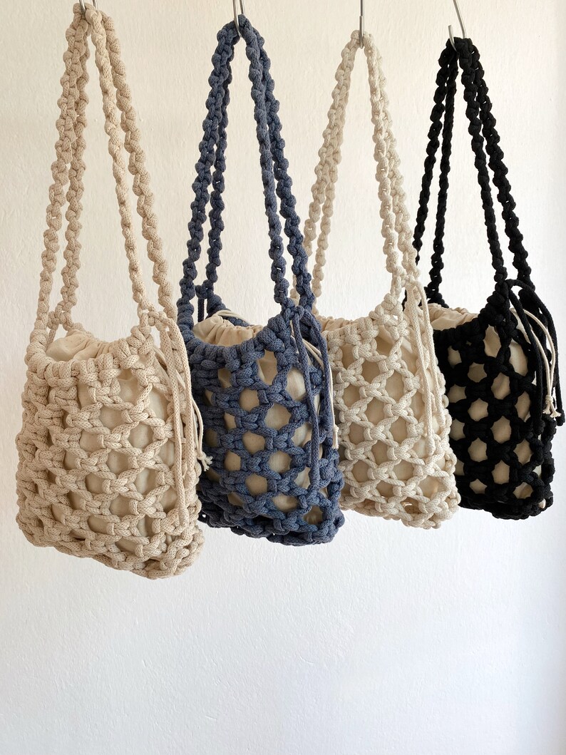 Macrame Net Bag | Macrame Tote Bag - Etsy