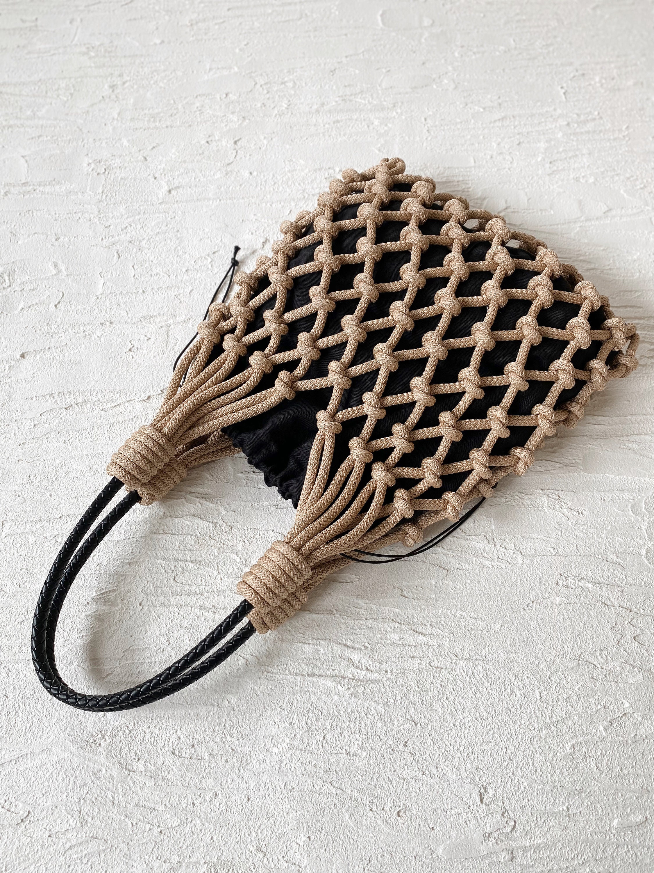 Macrame Fishnet Cord Mesh Bag Prada Model Macrame Luxury Bag - Etsy