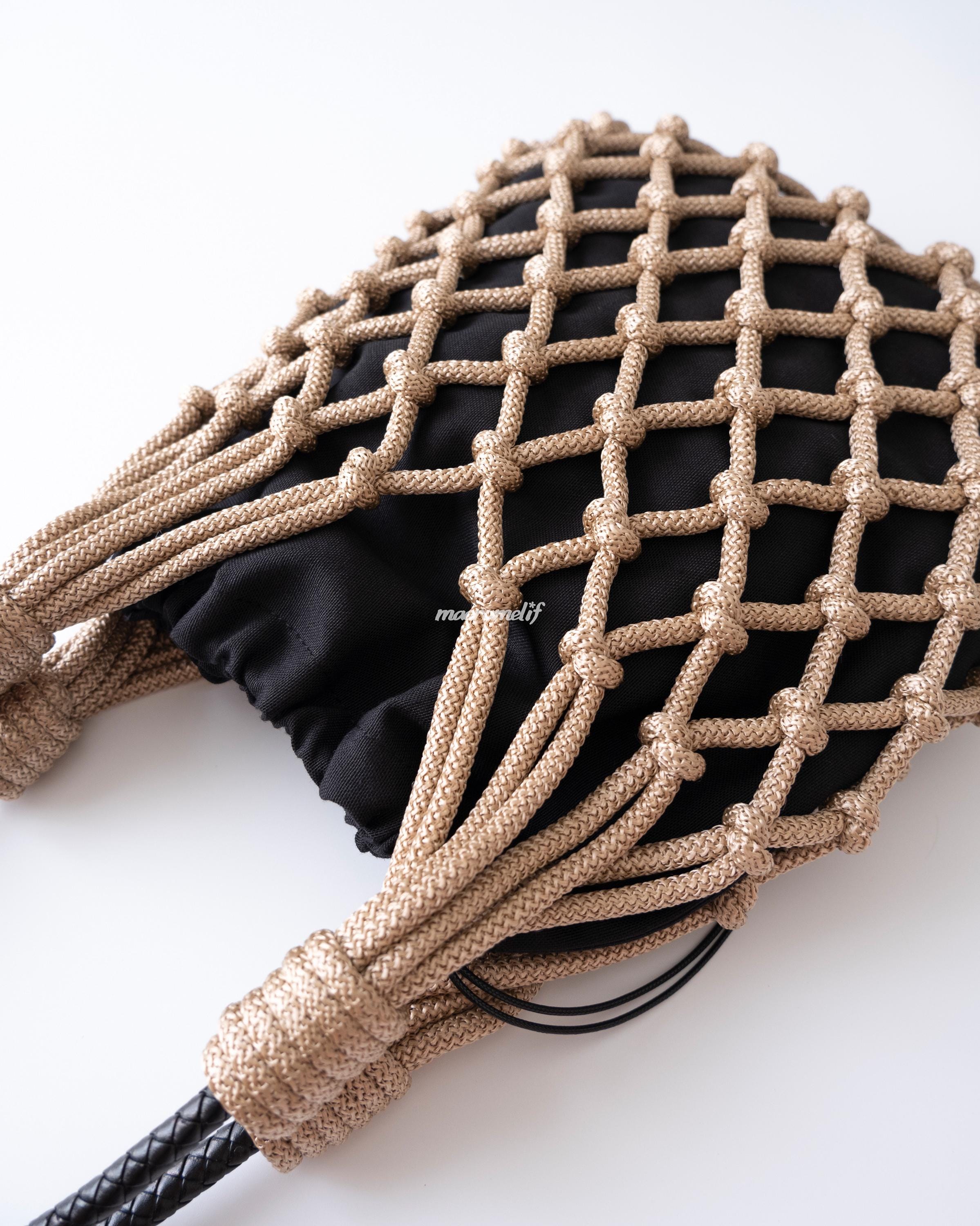 Macrame Fishnet Cord Mesh Bag | Prada Model | Macrame Luxury Bag - Etsy