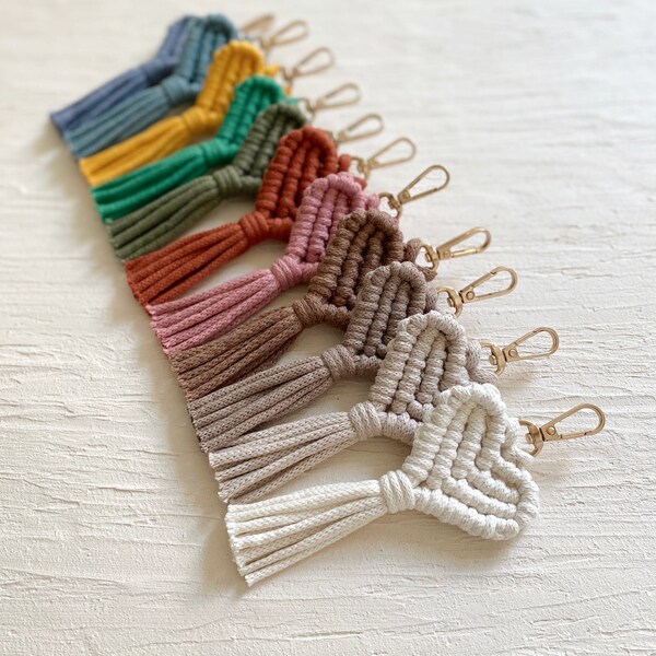 Macrame Heart Keychain Pattern - Etsy
