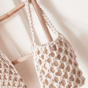 Macrame Net Bag Macrame Tote Bag - Etsy