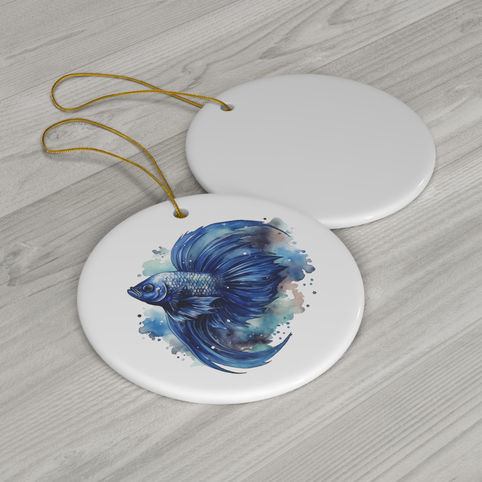 Watercolor Betta Fish Ceramic Ornament: Holiday Home Decor - Etsy