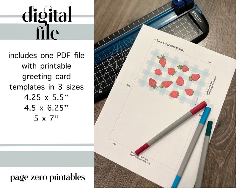 Printable Greeting Card Template - Etsy
