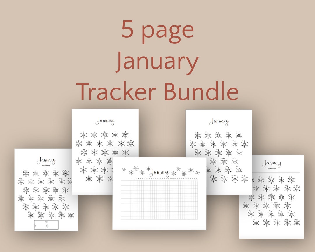 January Tracker Bundle - Etsy