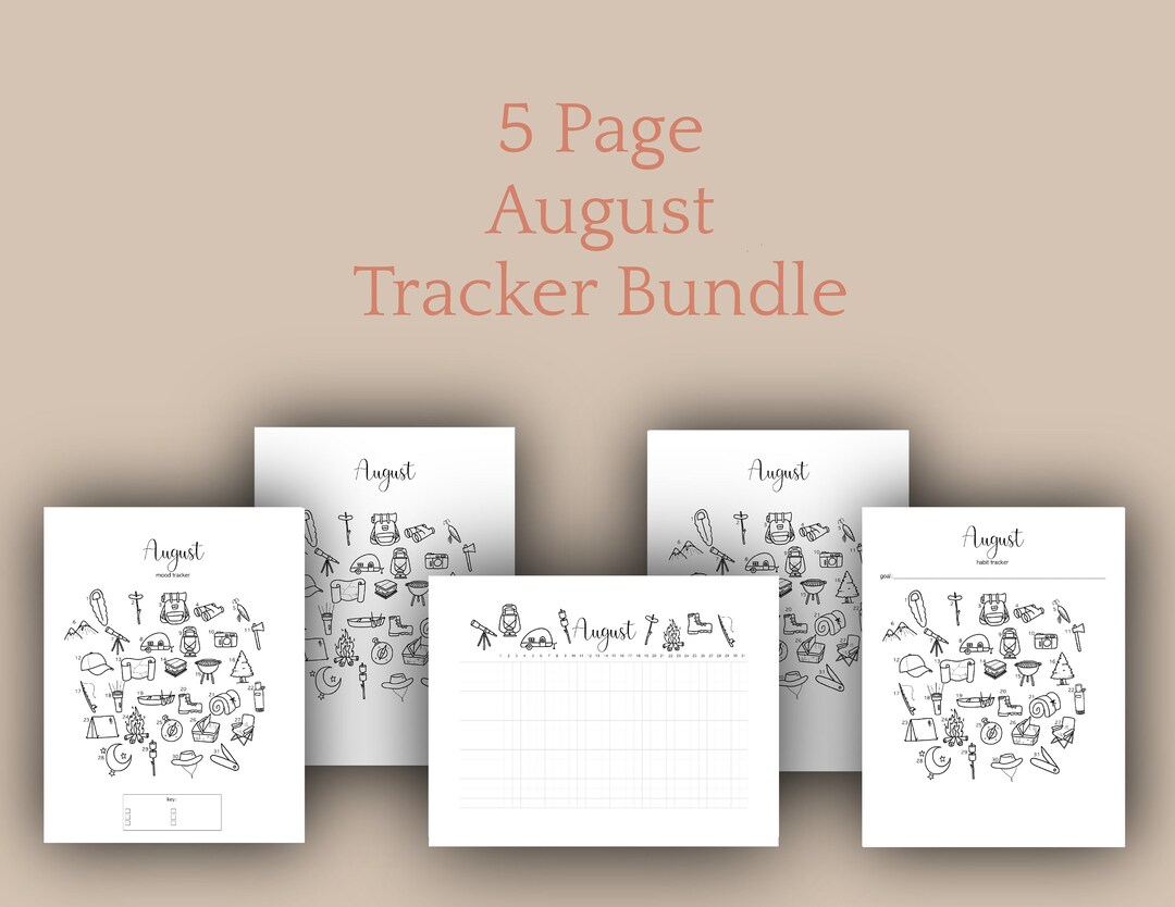 August Tracker Bundle - Etsy