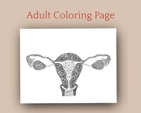 Zen Uterus Coloring Page | Etsy