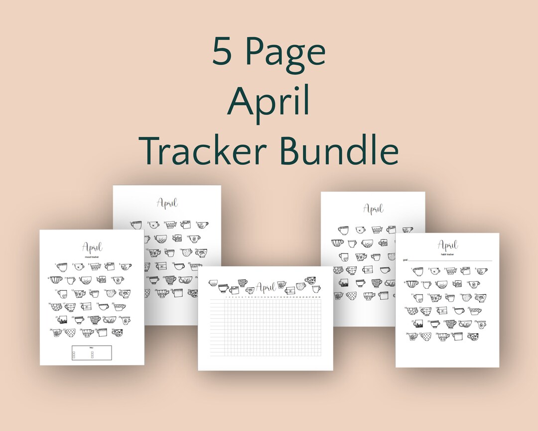 April Tracker Bundle - Etsy