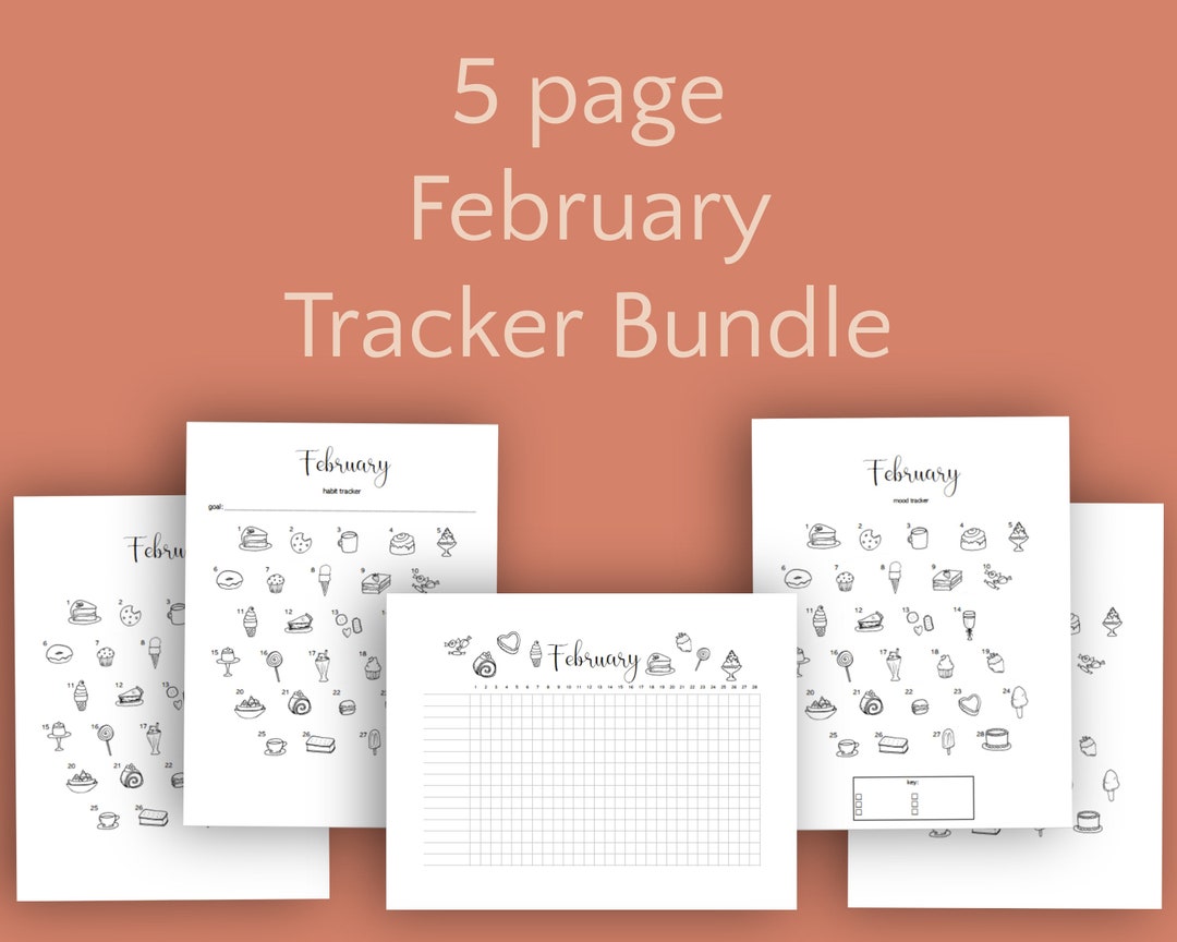 February Tracker Bundle - Etsy