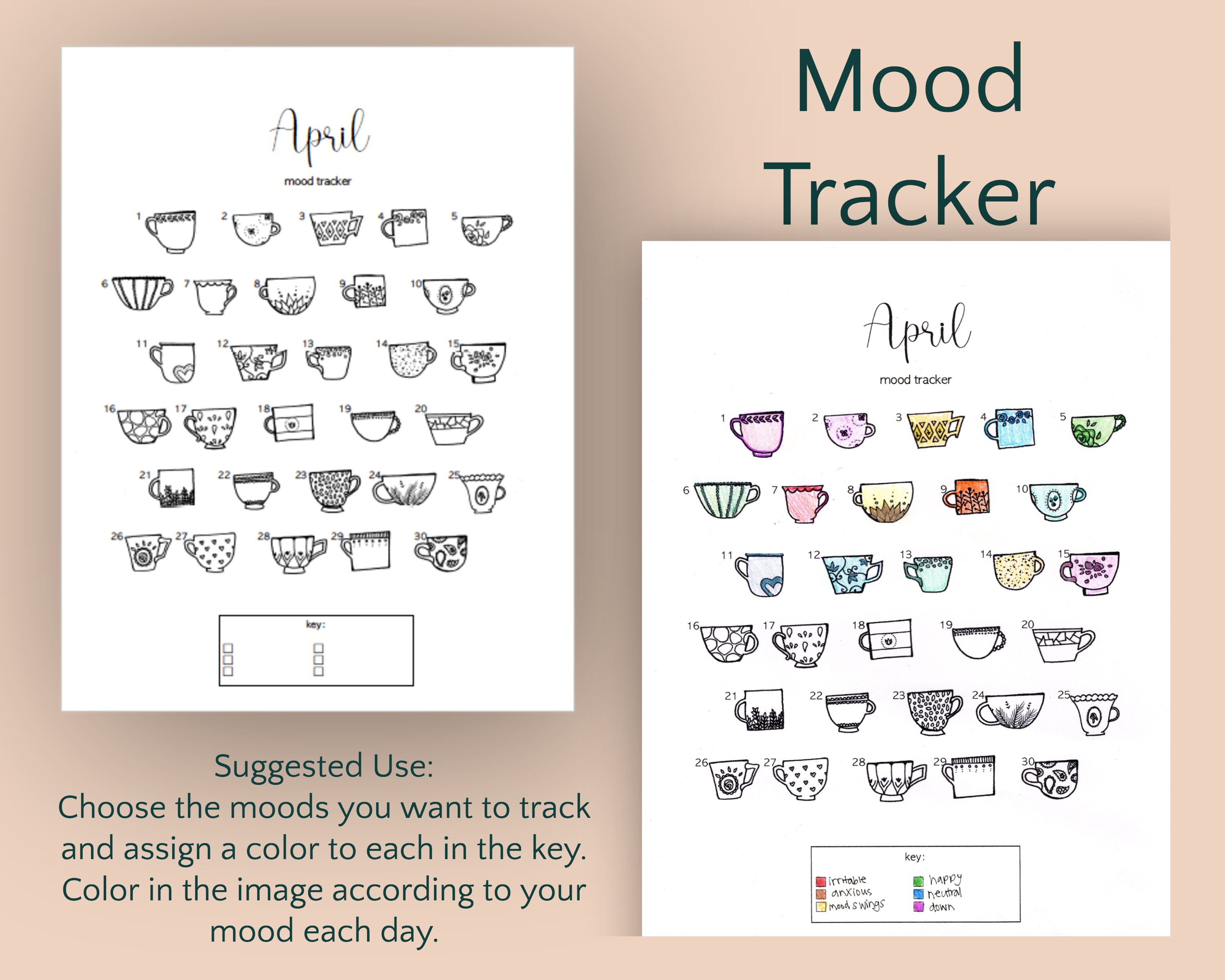 April Tracker Bundle - Etsy