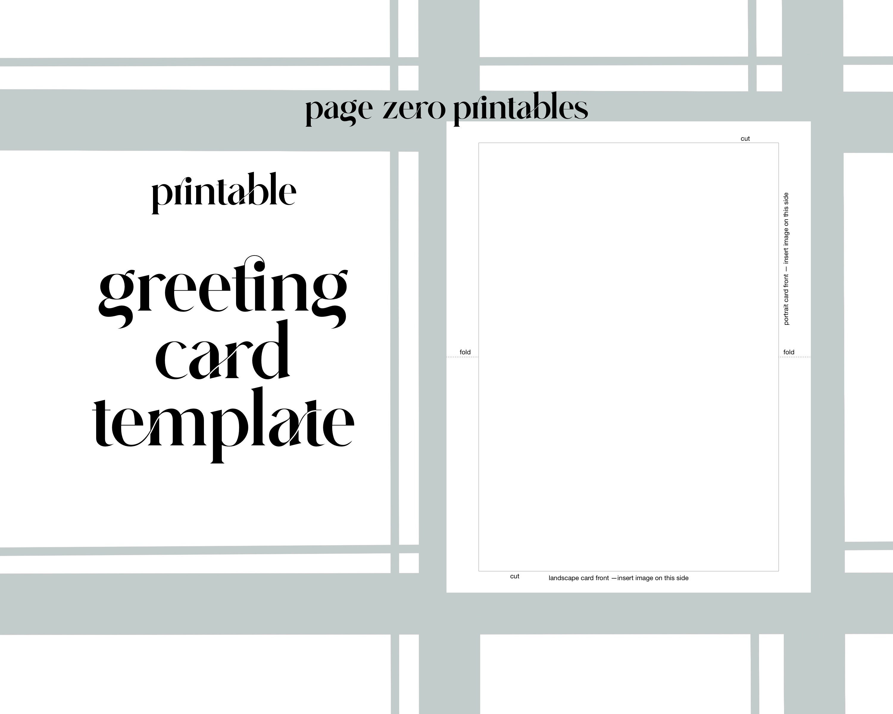 Printable Greeting Card Template - Etsy