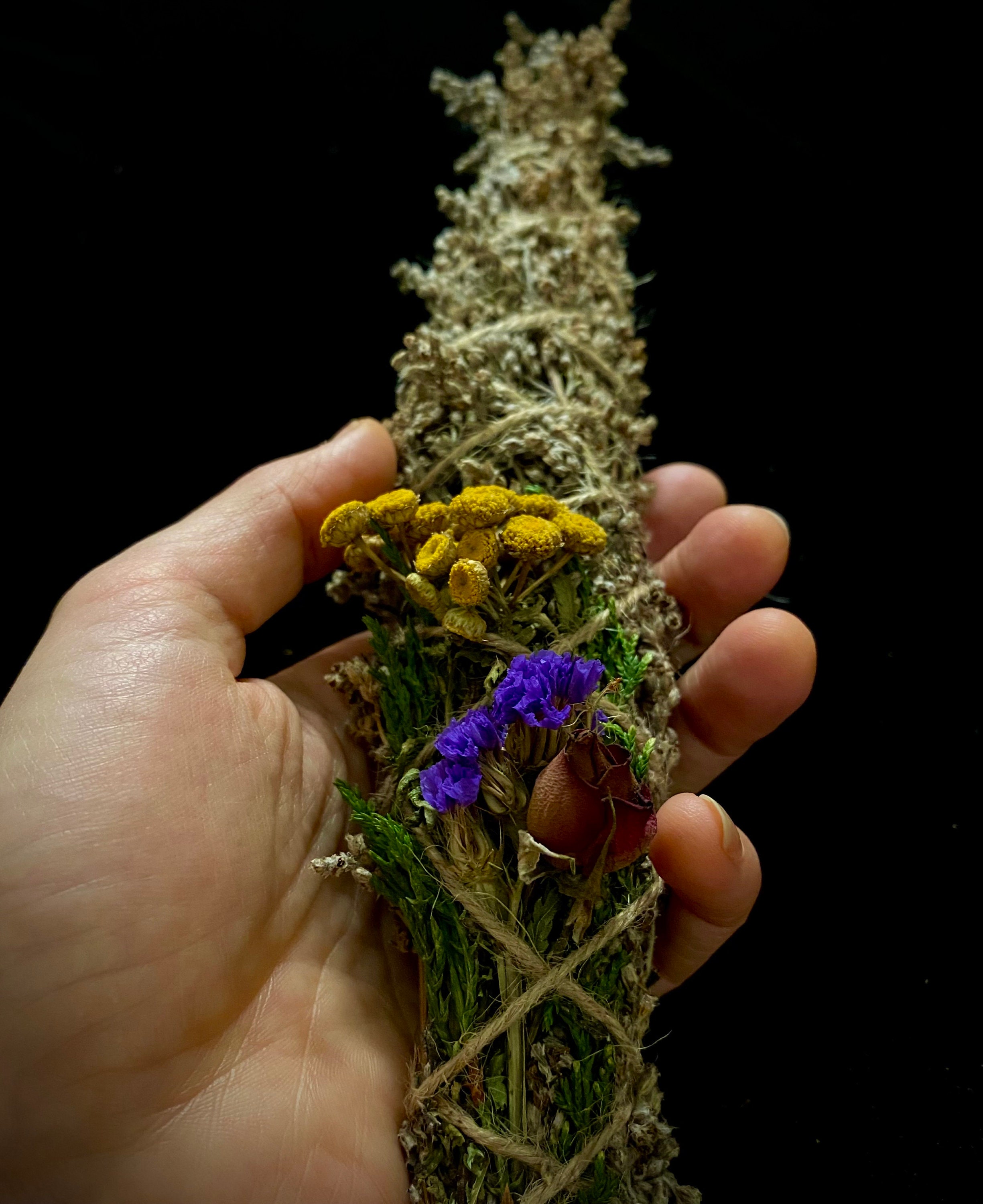 Smudge Cleansing Stick Herb Bunch for Yule Solstice With - Etsy