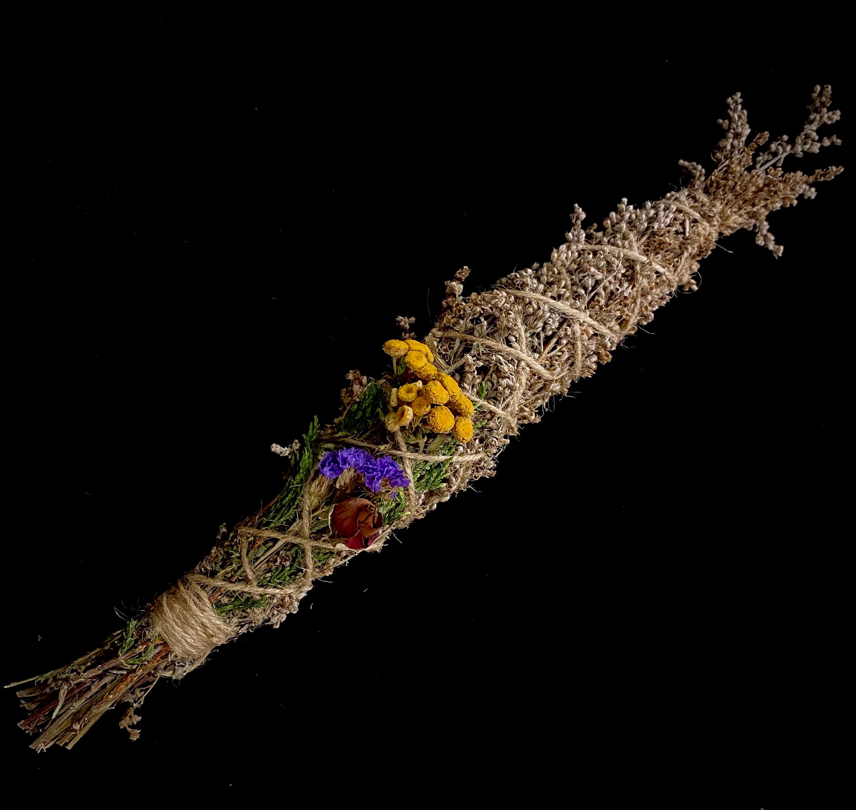 Smudge Cleansing Stick Herb Bunch for Yule Solstice With - Etsy
